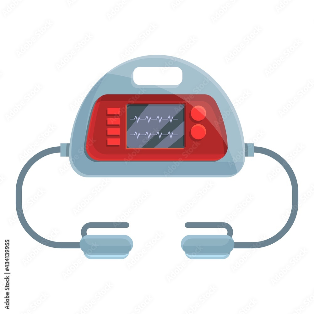 Breath defibrillator icon. Cartoon of Breath defibrillator vector icon ...