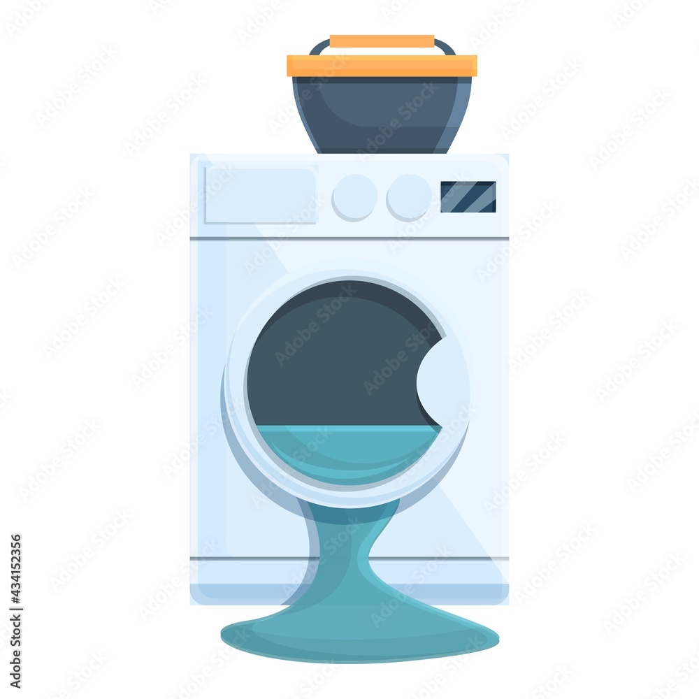 Service broken washing machine icon. Cartoon of Service broken washing ...