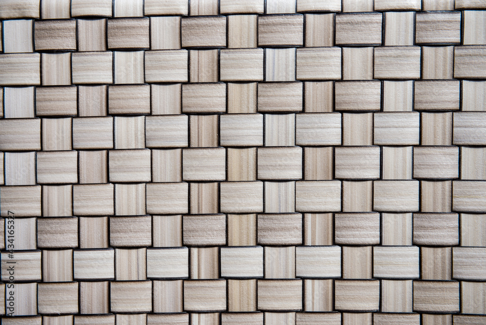 From above of textured seamless pattern of wicker rattan furniture as ...