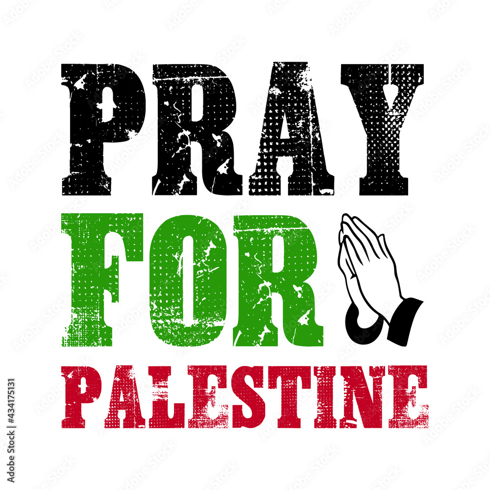 Pray for Palestine - Save Gaza, save Palestine vector background ...