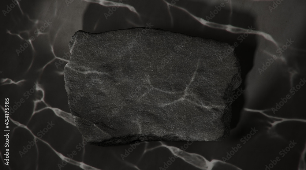 Underwater mockup concept for product presentation. Water caustic on ...