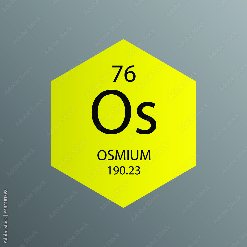 Os Osmium Transition metal Chemical Element Periodic Table. Hexagon ...