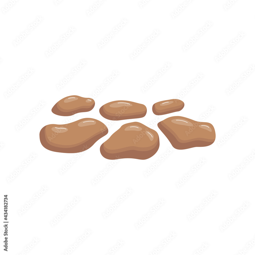 Soft blob consistency of excrement or feces, flat vector illustration ...