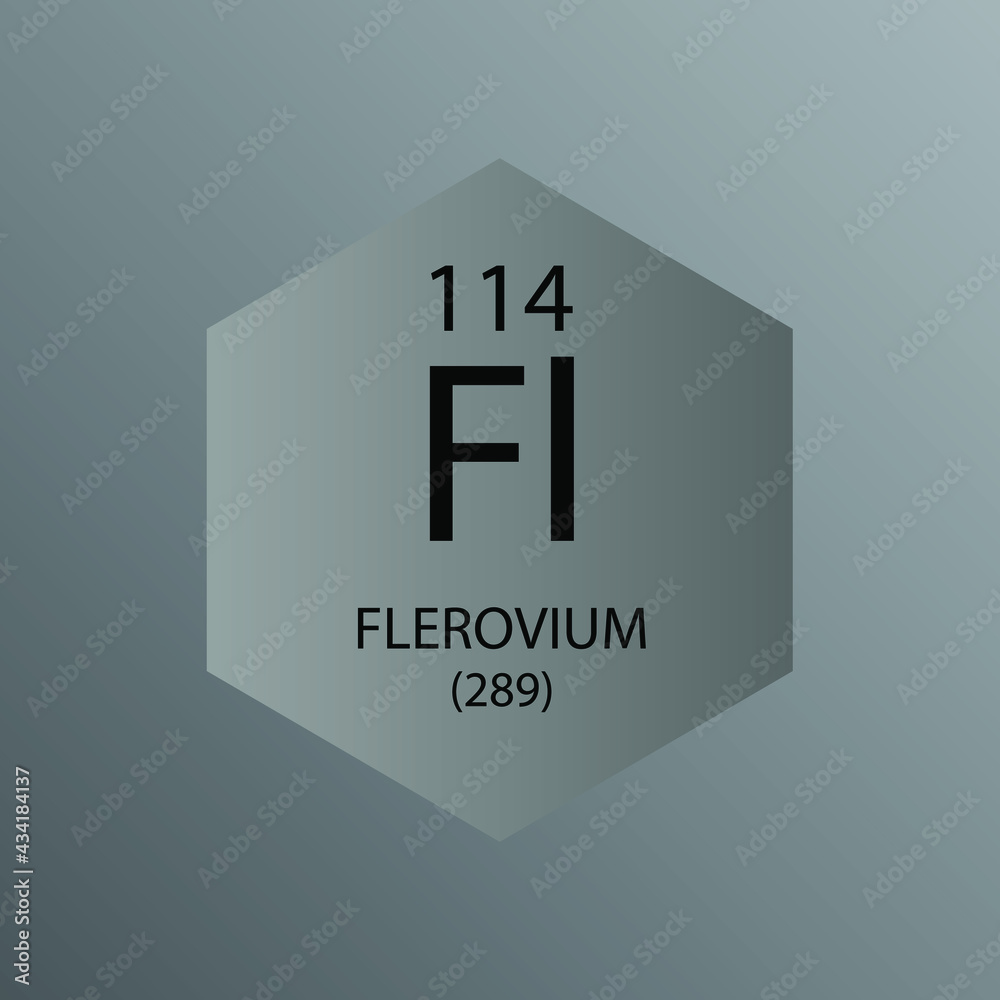 Fl Flerovium Chemical Element Periodic Table. Hexagon vector ...