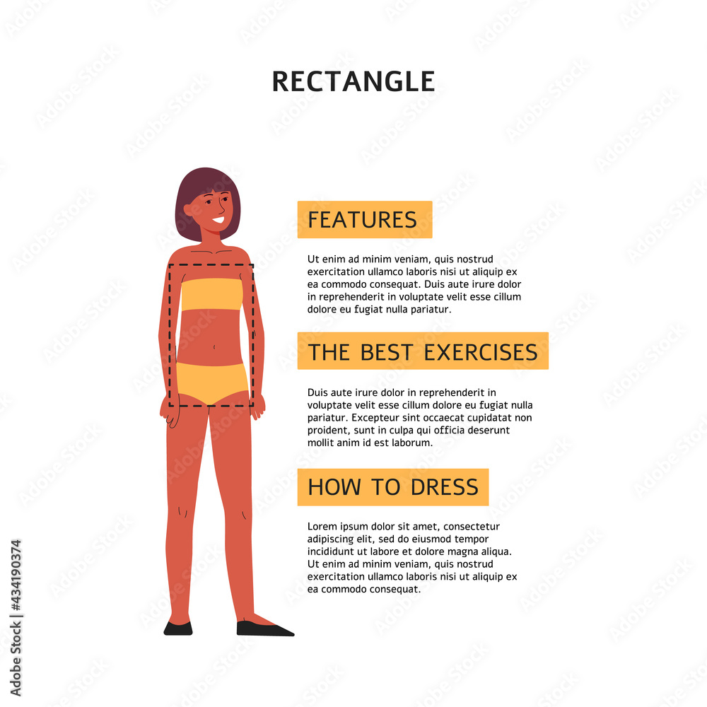 Female body shape rectangle - features, best exercises and how to dress ...