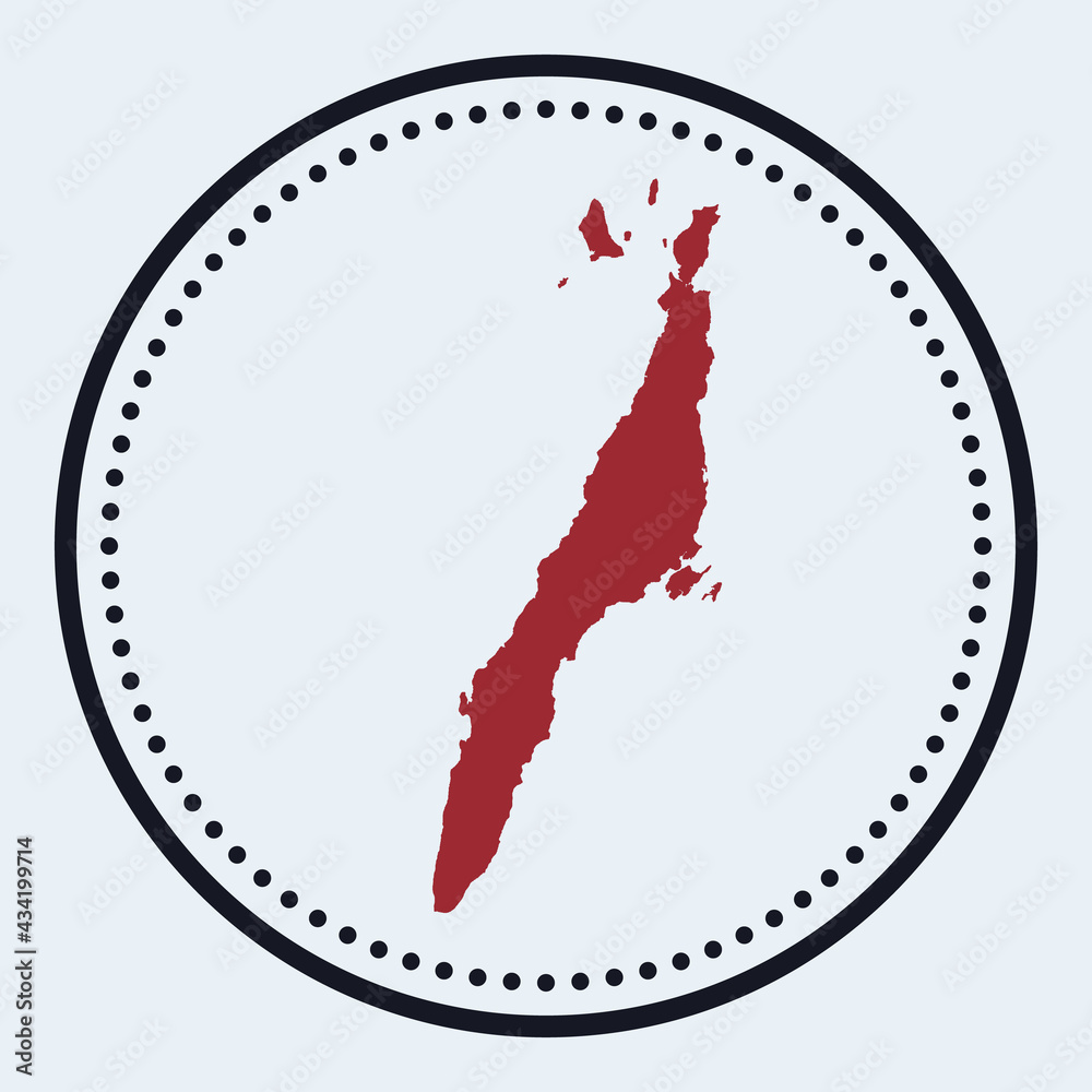 Cebu round stamp. Round logo with island map and title. Stylish minimal ...