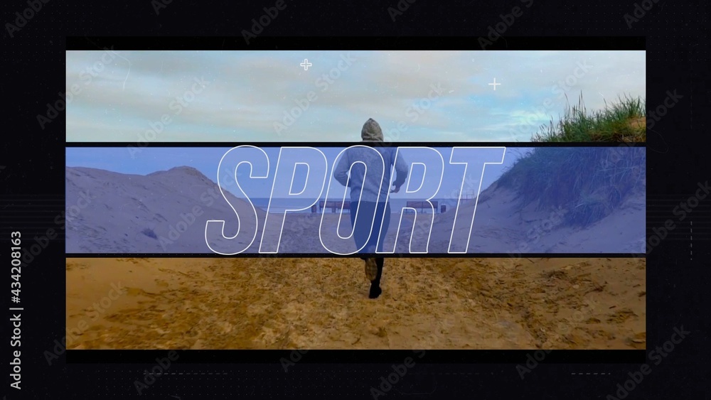 Dynamic Split Sport Overlay Stock Template | Adobe Stock