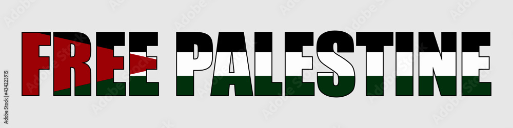 Free Palestine design with Palestine flag. Designing elements for ...