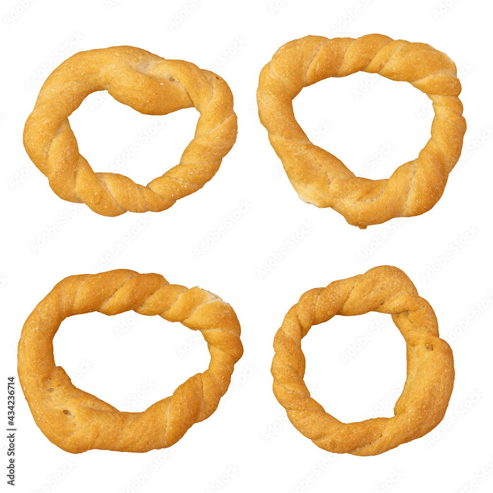 Pieces of traditional Latin American pastry called ROSQUITAS DE SAL ...