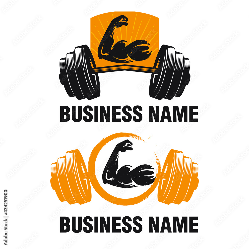 muscle logo | Gym Logo High Res Stock Vector | Adobe Stock