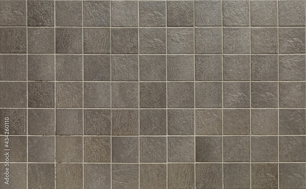 Elegant brown grayish tiles square shape for exterior or interior wall ...