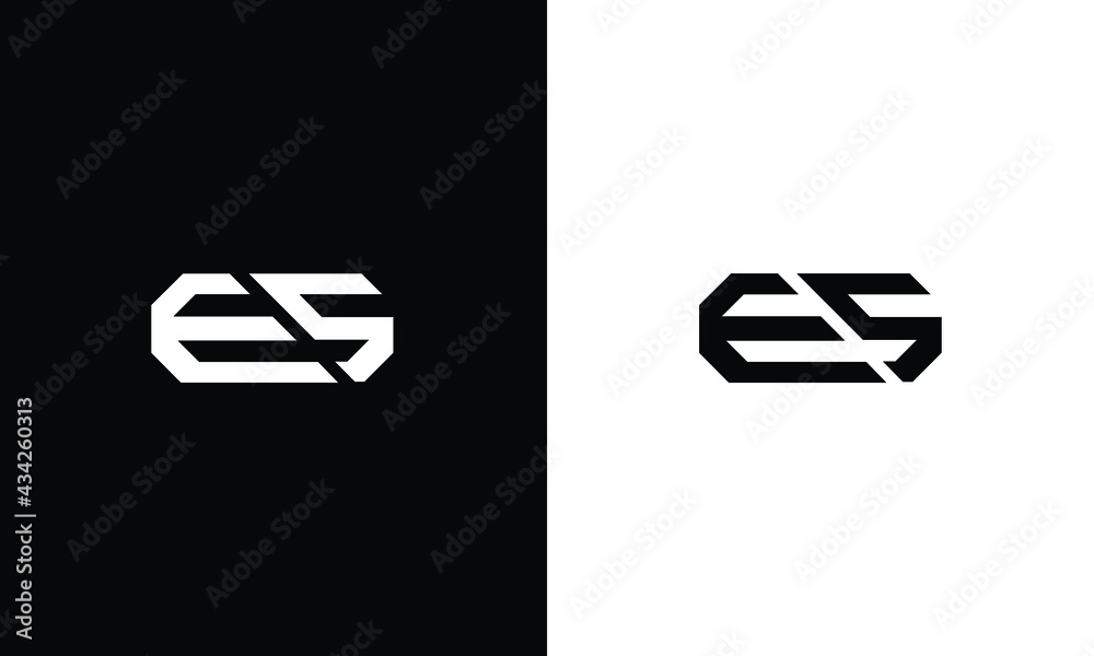 ES alphabet letter icon logo design Stock Vector | Adobe Stock