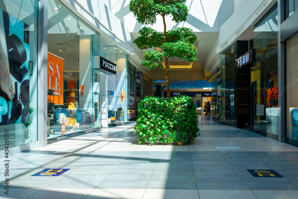 Katowice. Poland 11 May 2021. Retail shoppers in Silesia City Center ...