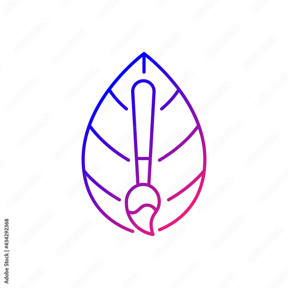 Natural dye textile gradient linear vector icon. Healthy staining material option. Eco friendly ...