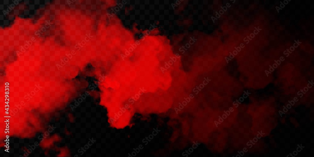Vector realistic isolated Red Smoke effect for decoration and covering ...