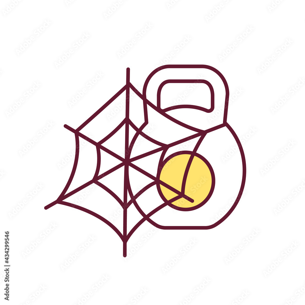 Lack of exercise RGB color icon. No gym training. Problem with regular ...