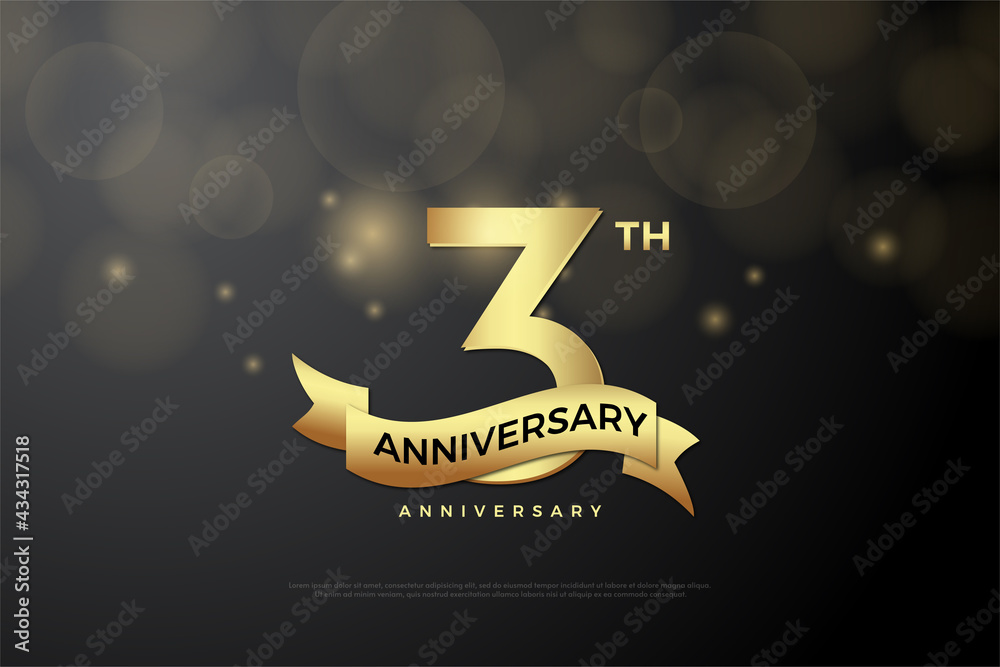 3rd anniversary background illustration. เวกเตอร์สต็อก | Adobe Stock