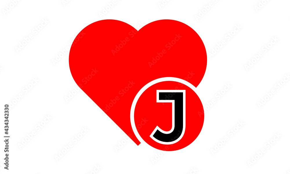 Letter J Logo Love