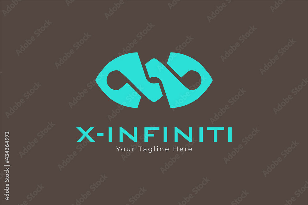 Abstract Letter X Infinity Logo, Letter X and infinity icon combination ...