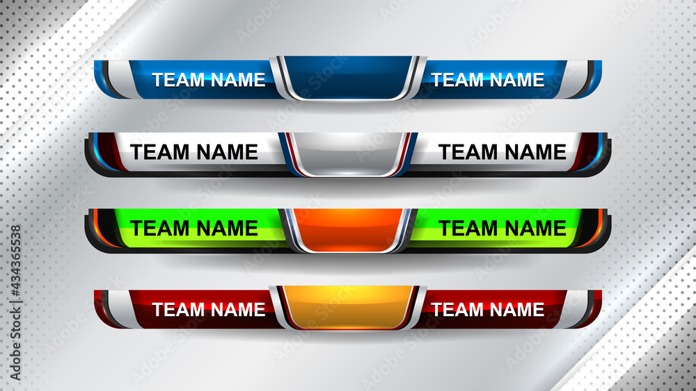 Scoreboard Broadcast Graphic and Lower Thirds Template Stock Vector ...