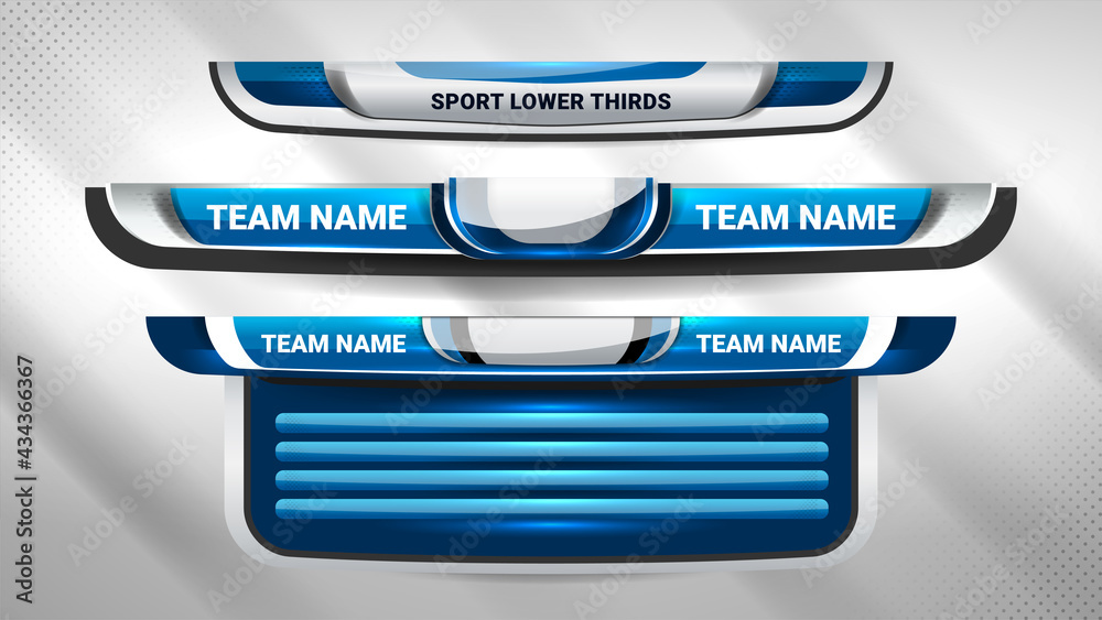 Scoreboard Broadcast Graphic and Lower Thirds Stock Vector | Adobe Stock