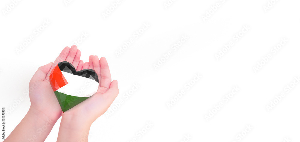 Save palestine.Human rights.Arab kid child girl holding palestine flag ...