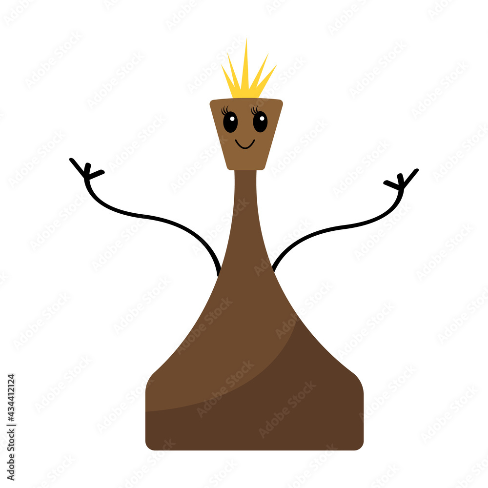 disproportionate chess queen with small head and large torso on white ...