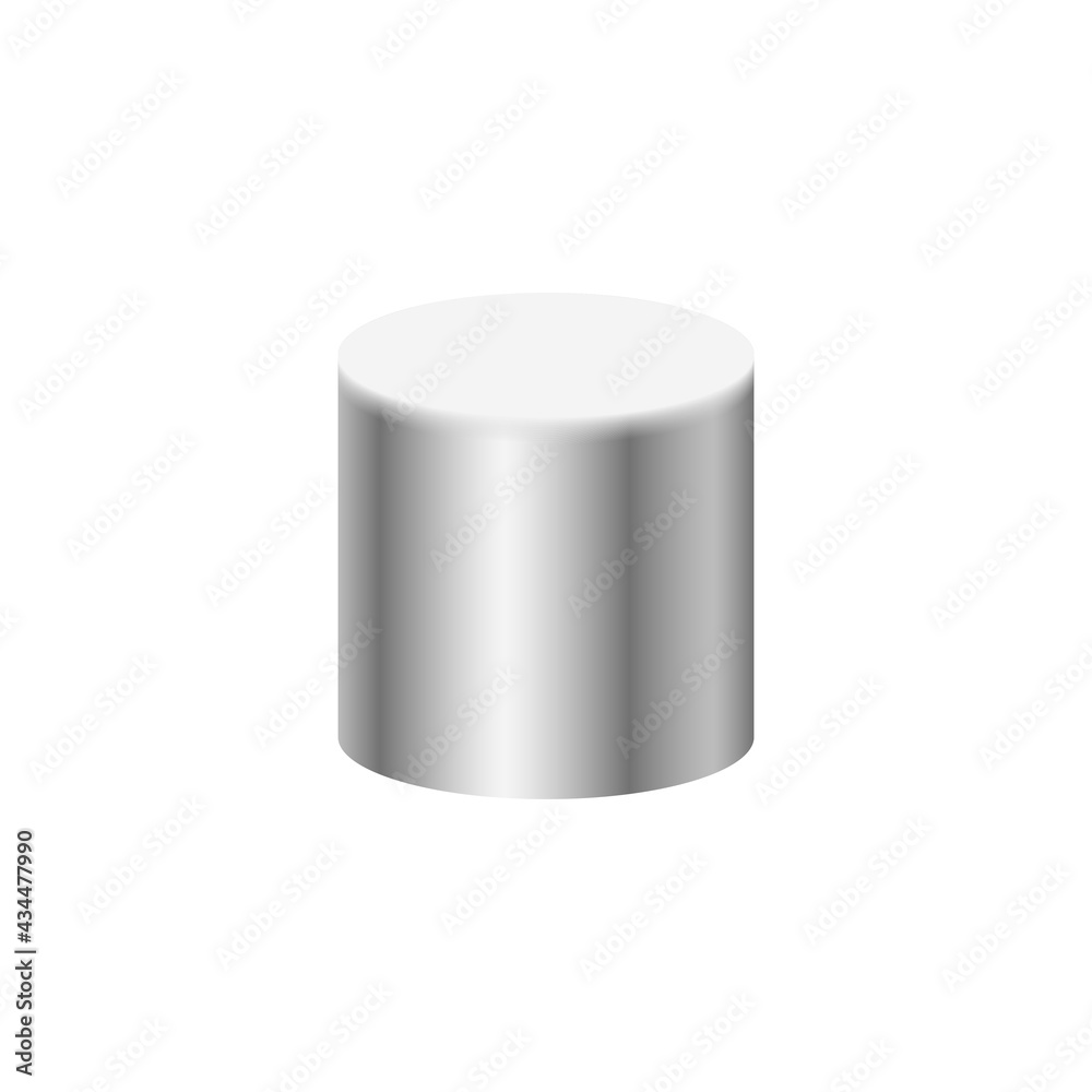 PVC plastic end cap hub vector design isolated on white background ...