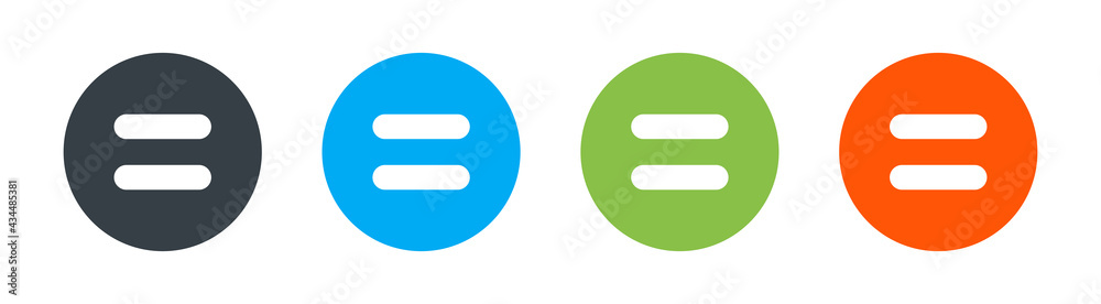 Equal icon for graphic design. Math symbol. Vector illustration Stock ...