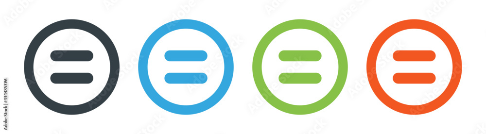 Equal icon, equivalent symbol vector illustration Stock Vector | Adobe ...