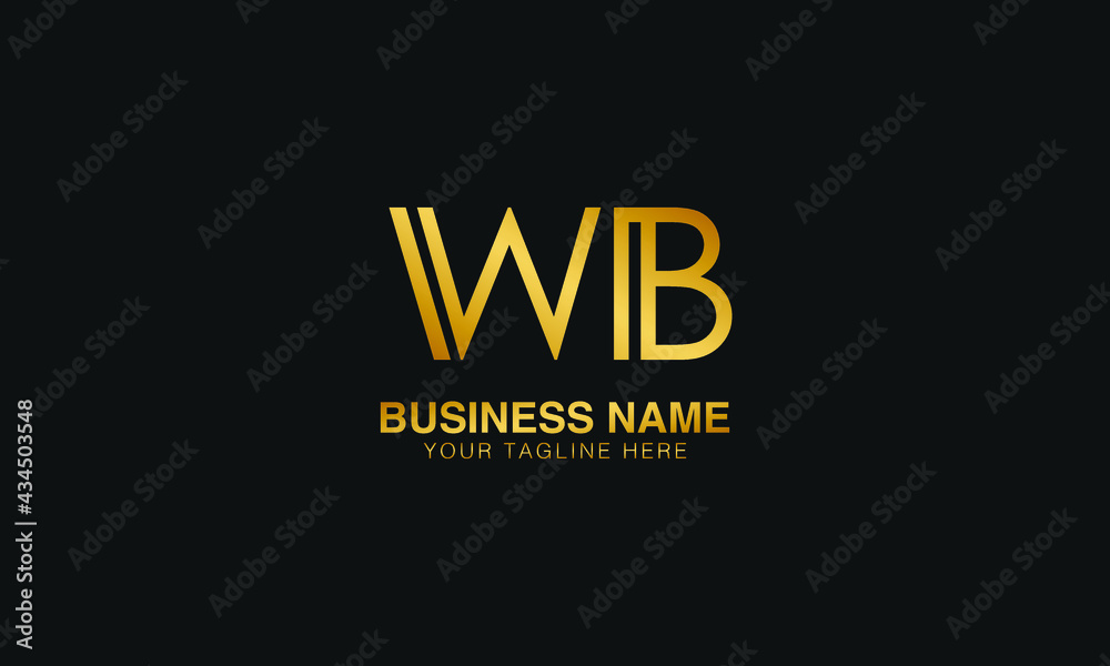 WB W B initial logo | initial based abstract modern minimal creative ...