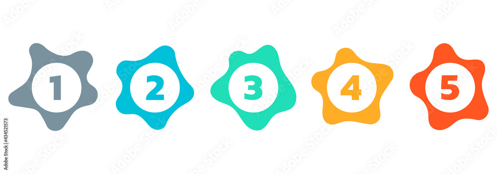 5 steps infograph. Business process info graphic template with 5 ...