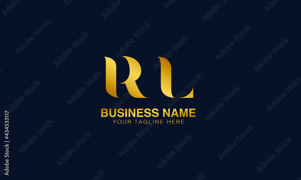 RL R L initial logo | initial based abstract modern minimal creative logo, vector template image ...