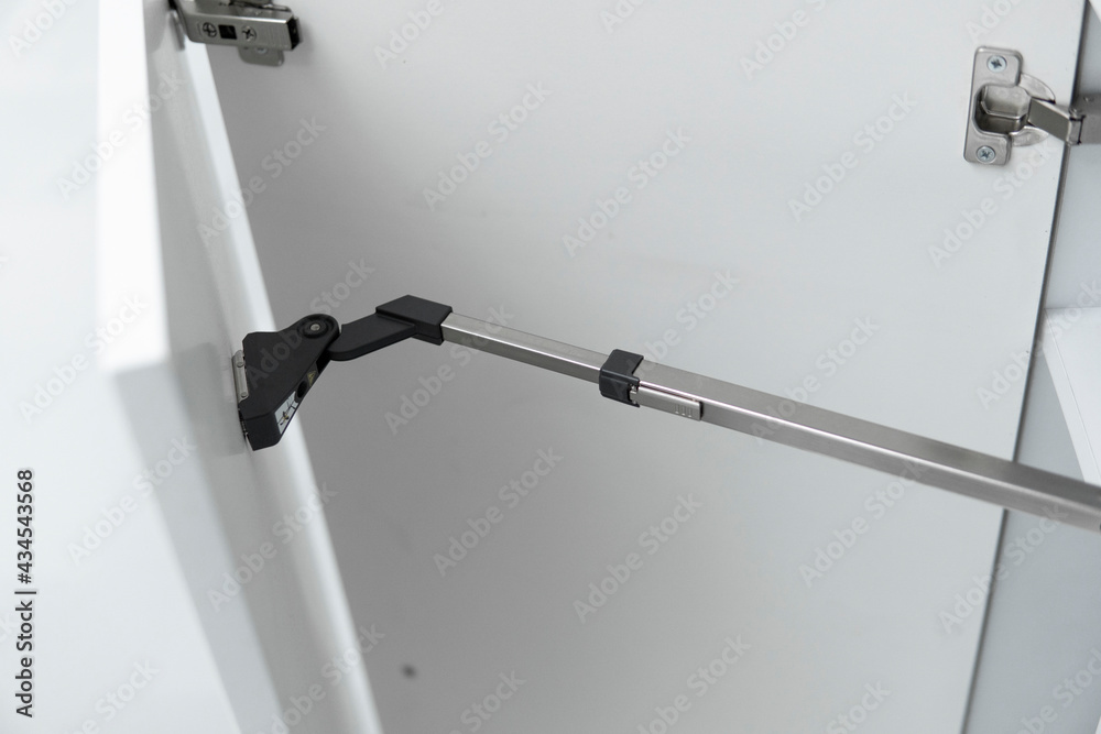 Kitchen cabinet with open fronts. Lift system for bifold fronts for ...