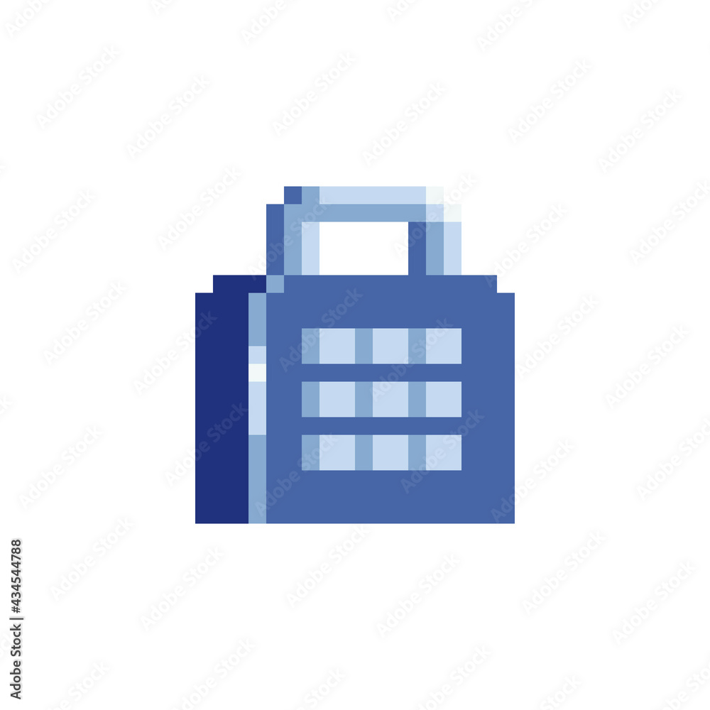Lock icon. Pixel art flat style. Design of websites and mobile apps. 8 ...