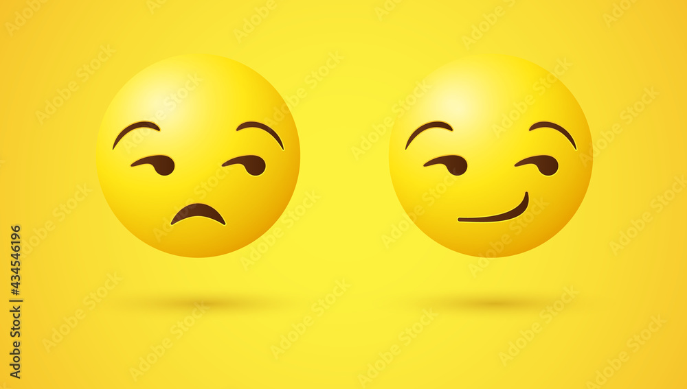 Unamused emoji Face looking to the side, Unimpressed side eye emoticon, Smirking emoji Face ...