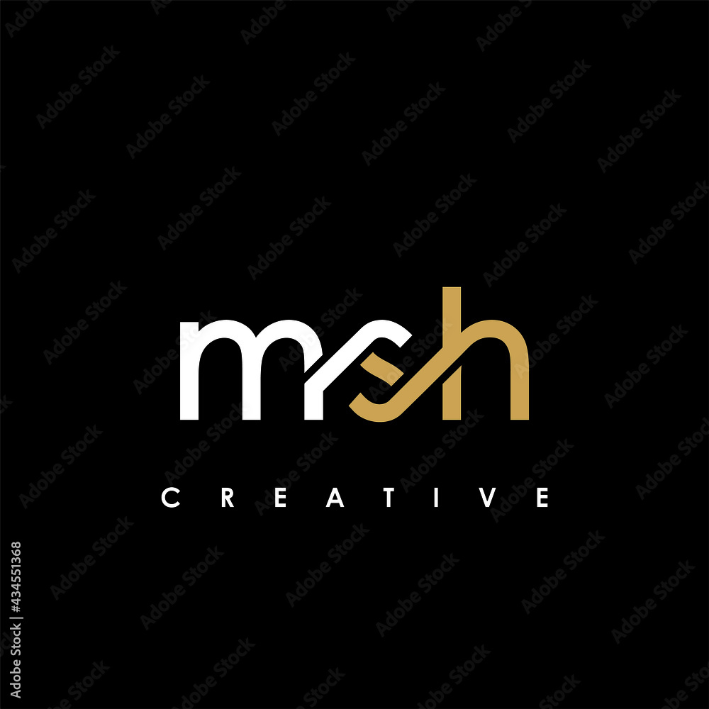 MSH Letter Initial Logo Design Template Vector Illustration Stock ...