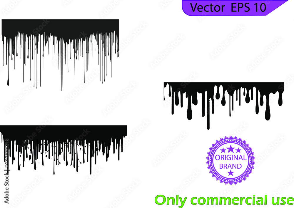 Vecteur Stock Dripping paint drips background. Excellent drips ...