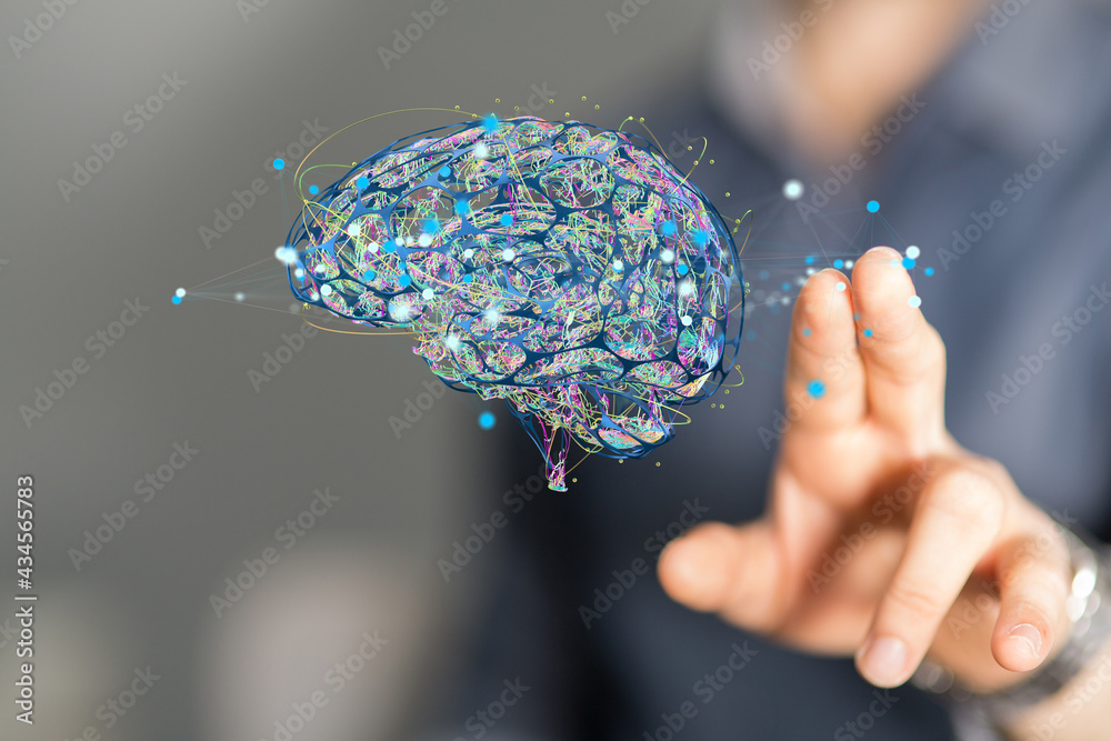 idea of intelligence brain ai digtal 3d artificial intelligence Stock ...