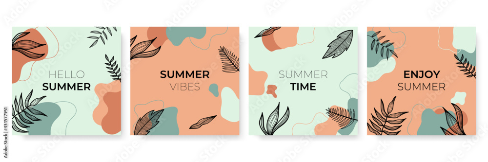 Social media stories and post creative Vector set. Background template ...