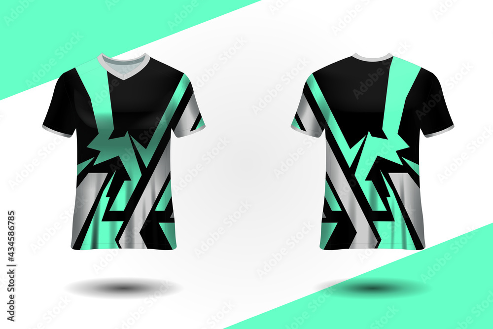 Vector jersey sports design template for sports clubs. uniform front ...