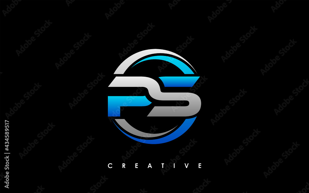 PS Letter Initial Logo Design Template Vector Illustration Stock Vector ...