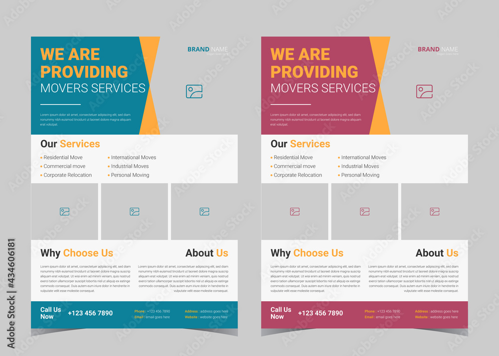 Experts movers flyer template. We are moving flyer template. House ...