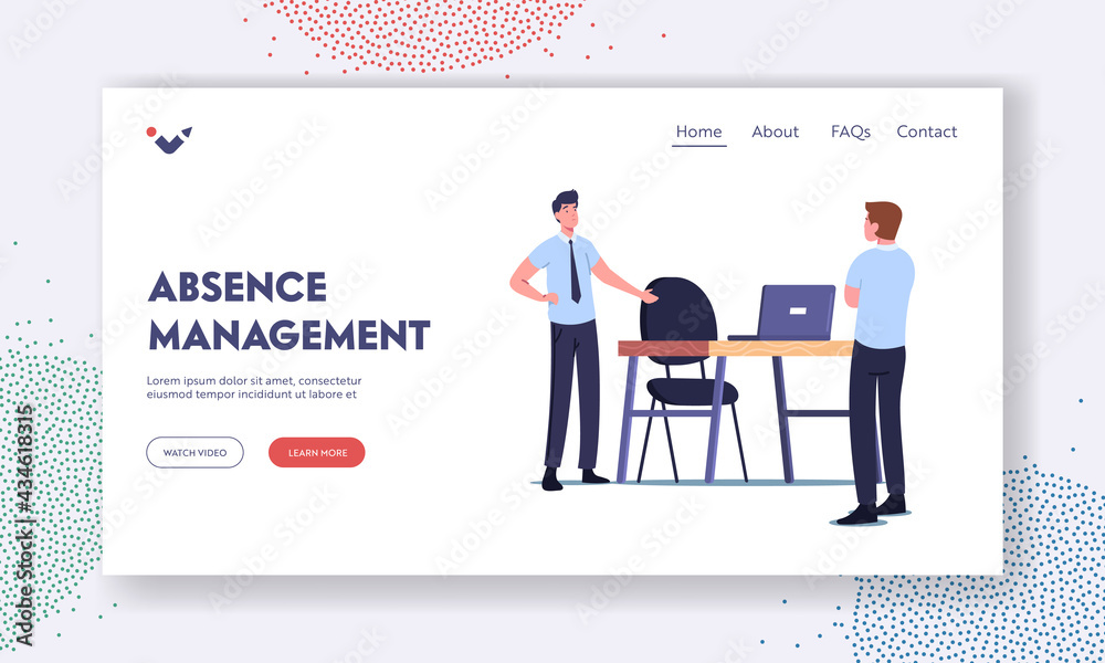 Absence Management Landing Page Template. Sick Leave or Vacation ...