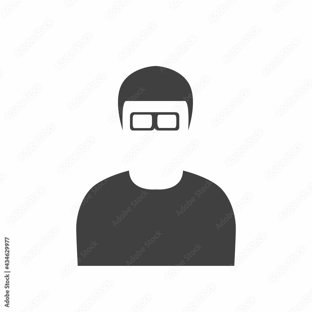Man IT icon avatar. Male and female avatar profile sign, face ...