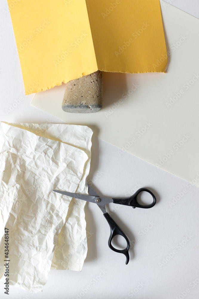 rock, paper, scissors - backgrounds - photographed from above with ...