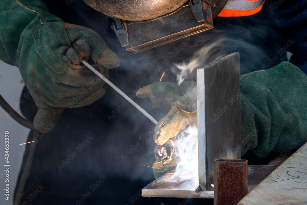 Fillet weld position. It refers to the process of joining two pieces of ...