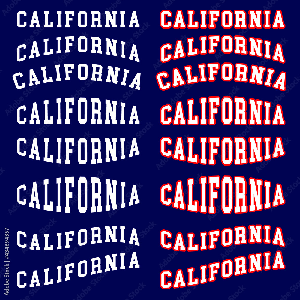 California. Sweatshirt, t-shirt and hoodie print. State in the Western ...