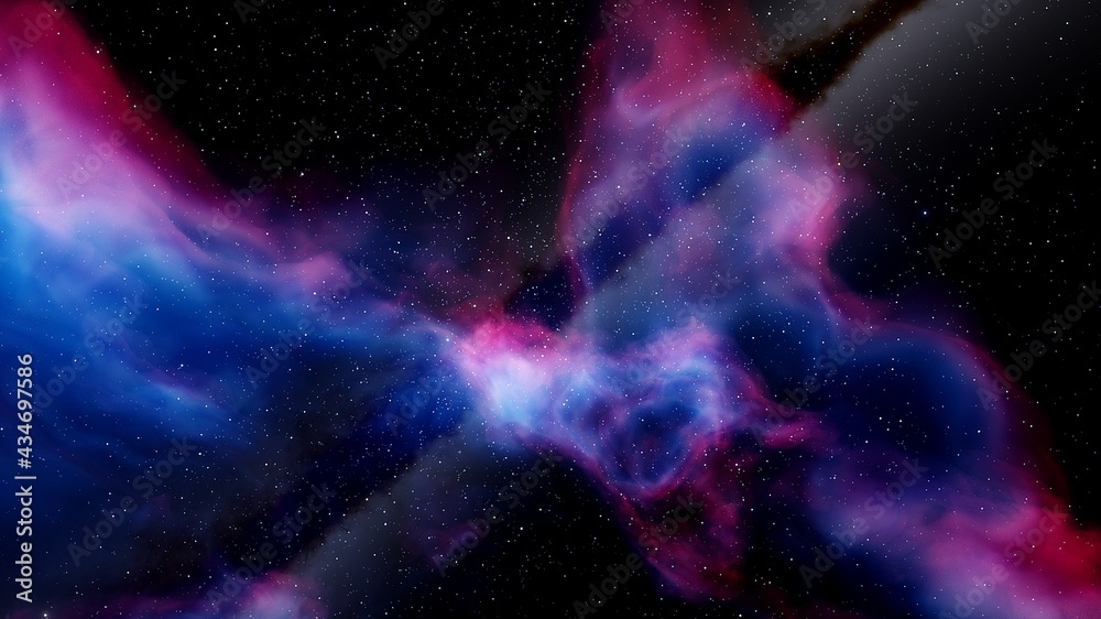 red-violet nebula in outer space, horsehead nebula, unusual colorful ...