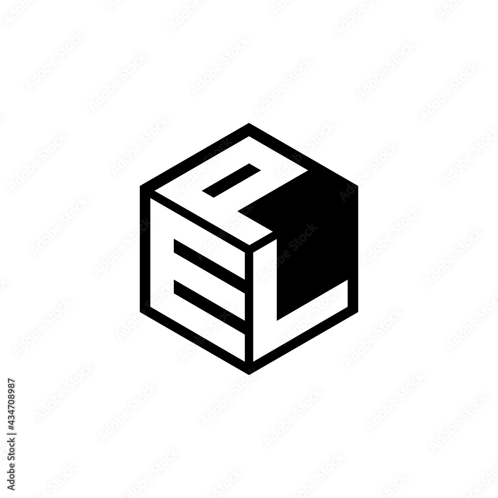Vecteur Stock ELP letter logo design with white background in ...